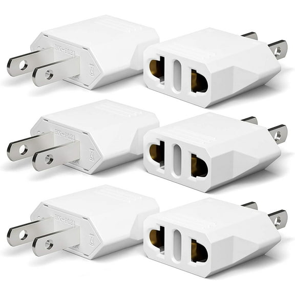 Ljxge Eu To Usa Power Plug Adapter White 2 Pieces Travel Essentials ...