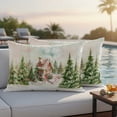 Christmas Outdoor Pillow Covers 20"x12" Set of 2, Waterproof Throw ...