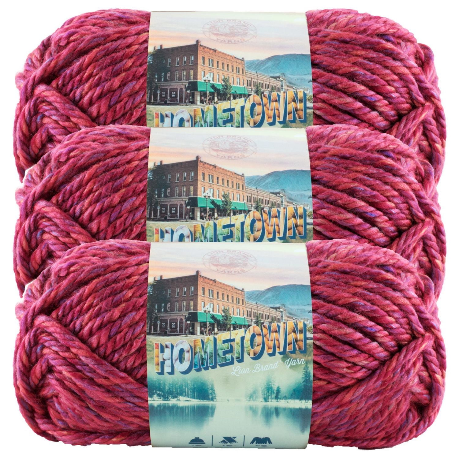 Click here for Lion Brand Hometown Yarn #6 Super Bulky/ Chunky Ya... prices