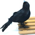 CASAFUN Realistic Crows Halloween Handmade Crow Prop Feathered Black ...