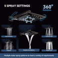 AUKTOPT Oil Rubber Bronze Bathroom Shower Faucet Set Mixing Valve and ...