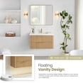 Barcelona 36" Single Bath Vanity in Washed Ash Grey with White Quartz ...