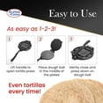 Alpine Cuisine Professional Cast Iron Tortilla Press, 7" Tortilla Maker ...