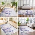 Area Rug 5x7ft Spring Idyllic Washable Area Rugs for Living Room Pink ...
