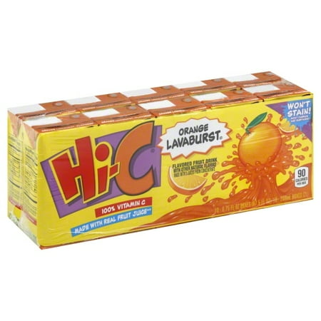 Hi-C Orange Lavaburst Fruit Juice, 6.75 Fl. Oz., 10 Count - Walmart.com