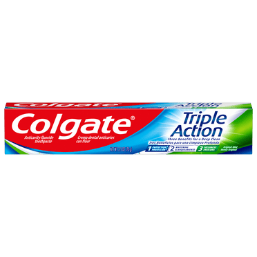 Colgate Triple Action Toothpaste, Original, 8 Oz - Walmart.com