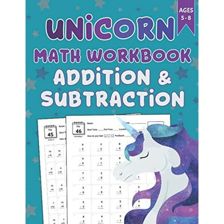 Unicorn Math Workbook (Addition And Subtraction): Math Workbook For ...