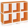 Way Basics Eco Stackable Modular Storage Cubes Plus, Orange, 6-Pack ...