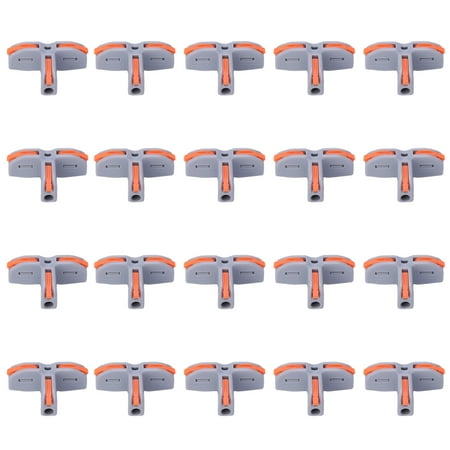 Quick Terminal Block, Splitter SPL-T1 20Pcs T-Shaped Push-Type Wiring ...
