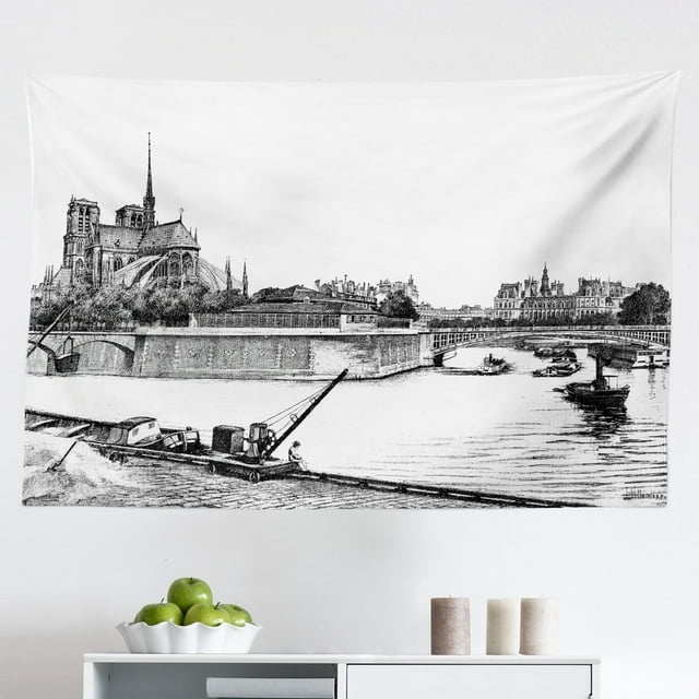 Notre Dame Tapestry, Square of The Archdiocese and Apse of Notre Dame ...