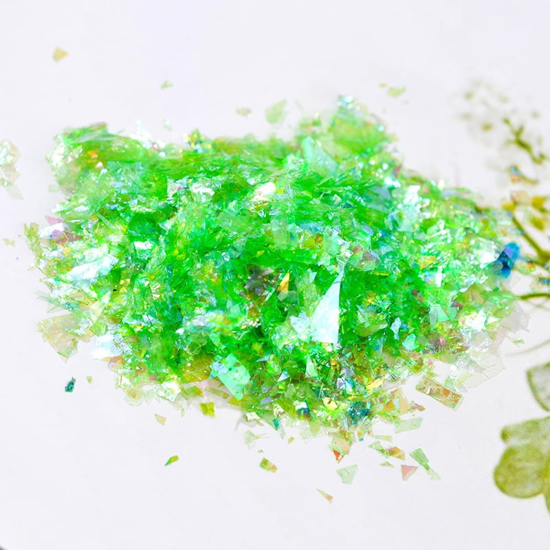 Iridescent Glitter Sequin Flakes Colorful Fluorescent Glass Paper Resin ...
