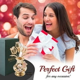 24K Gold Plated Crystal Studded Flower Ornament in a Vase with ...