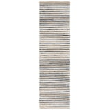 SAFAVIEH Cape Cod Jacinth Striped Runner Rug, Natural/Blue, 2'3" x 8 ...