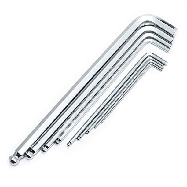 SATA 9-Piece Metric Hex Key Set, Extra-Long Ball-End Design, with a ...