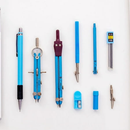 Metal large compass ruler set multi-function drawing drawing mechanical ...