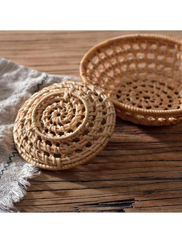 Vietnamese Handmade Rattan Round Sea Grass -Tray Containing Fruits ...