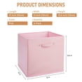 6-Pack 13 Inch Foldable Fabric Storage Bins with Faux Leather Handles ...