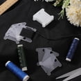 200pcs Plastic Floss Bobbins Bobbin Thread Card Small Clear Cardboard ...