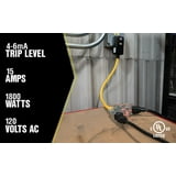Yellow Jacket 2814 12/3 SJTW GFCI with 3-Outlet LED Power Block, 2-Feet ...