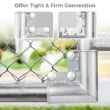 4 Packs Aluminum Gate Corner; Chain Link Fence Gate Corners; ID 1.3” Pressed Gate Elbow ...