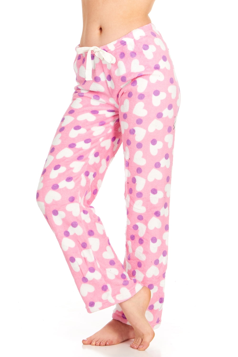 DARESAY Women's Super-Soft Plush Fleece Pajama Bottoms/Printed Lounge Pants - Walmart.com