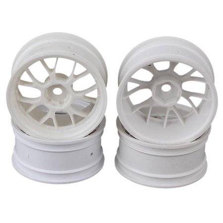 4x White Plastic Y Shape Wheel Rims Hex Joint 12mm For Rc1:10 On-road ...