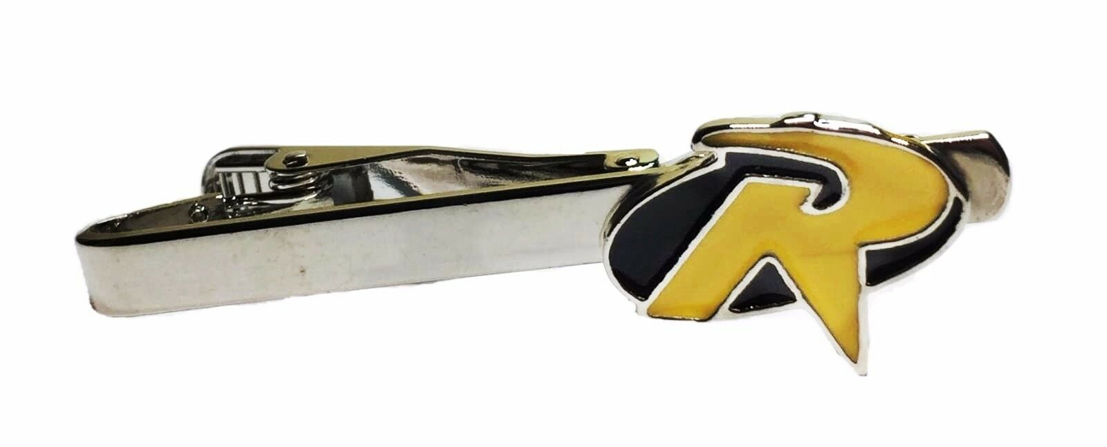 Robin "R" Logo Metal/Enamel Silvertone Tie Clip - Walmart.com
