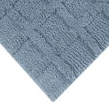 Better Homes & Gardens Spa Grid Bath Rug Set, 2 Piece, Blue Silver, 17 ...