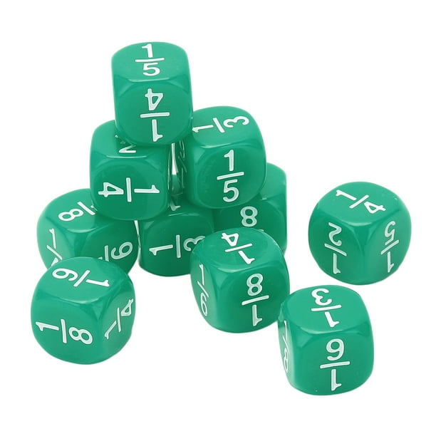 Fraction Dice,20Pcs Fraction Dice Class Math Fraction Dice Multi ...