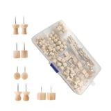 Wooden Pushpins Set for DIY Use Assorted Color Synthetic Material Thumb ...