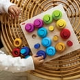 HABA Kids Wooden Rainbow Whirls Pegging Game - Shape Sorter for ...