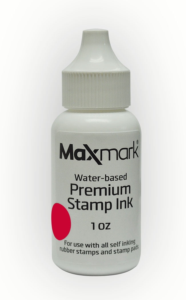 MaxMark Premium Refill Ink for self inking stamps and stamp pads, Red ...