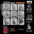 9Pcs 9 Styles PET Hollow Out Drawing Painting Stencils for DIY ...