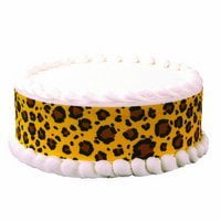 Natural Leopard Print Edible Icing image Cake Topper - Walmart.com