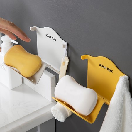 Wall-Mounted Soap Box W Streamline box moisture-proof bedroom soap ...
