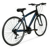 Hyper Brand Bicycle 700c Men's Spin Fit Hybrid Bike, Black and Blue ...
