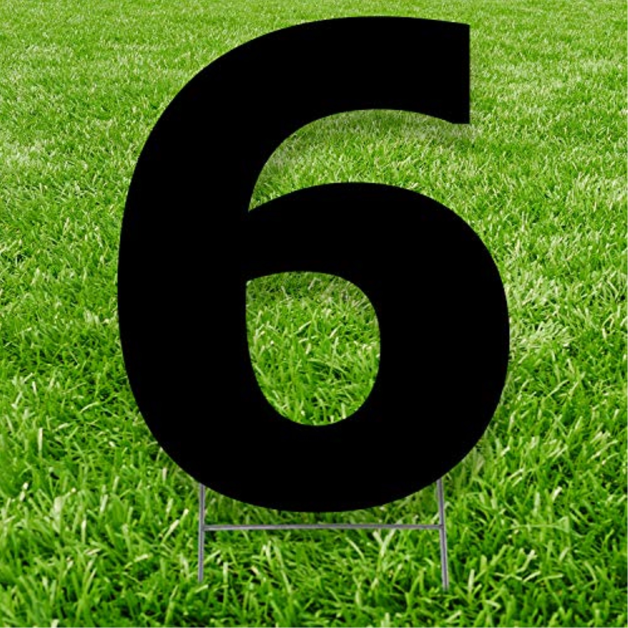 Black Number 6 20 inches tall - Walmart.com