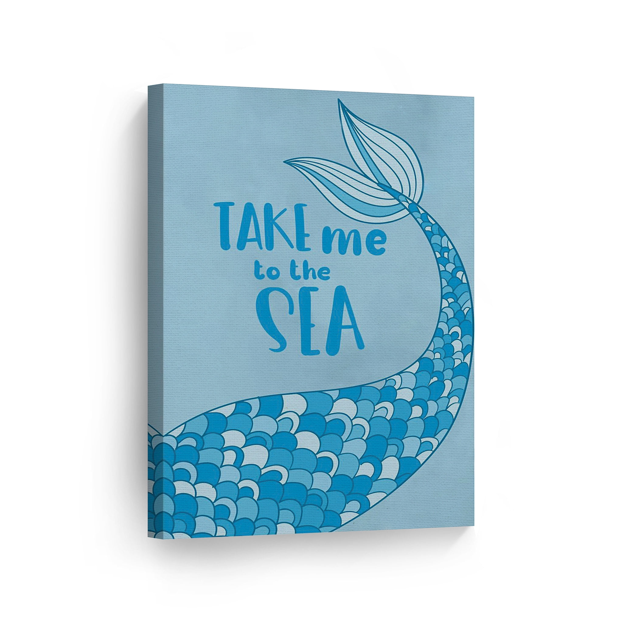 Smile Art Design Take Me To The Sea Quote Canvas Print Motivational ...