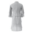 Abayas Dress for Girls Muslim Dress with Hijab Flowy Layered Chiffon ...
