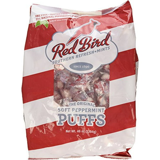 Red Bird Soft Peppermint Puffs, Individually Wrapped Candy, Non-GMO ...