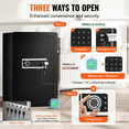 Safe Box - 3.5 cu.ft Single Door Steel Safe with Key & Password Lock ...