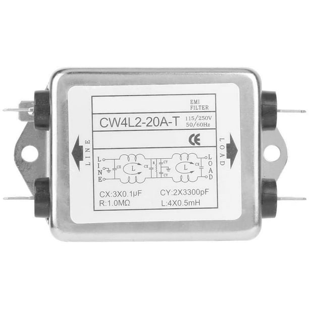 Power Line EMI Filter Terminal High performance Power Filter 115V/250V ...