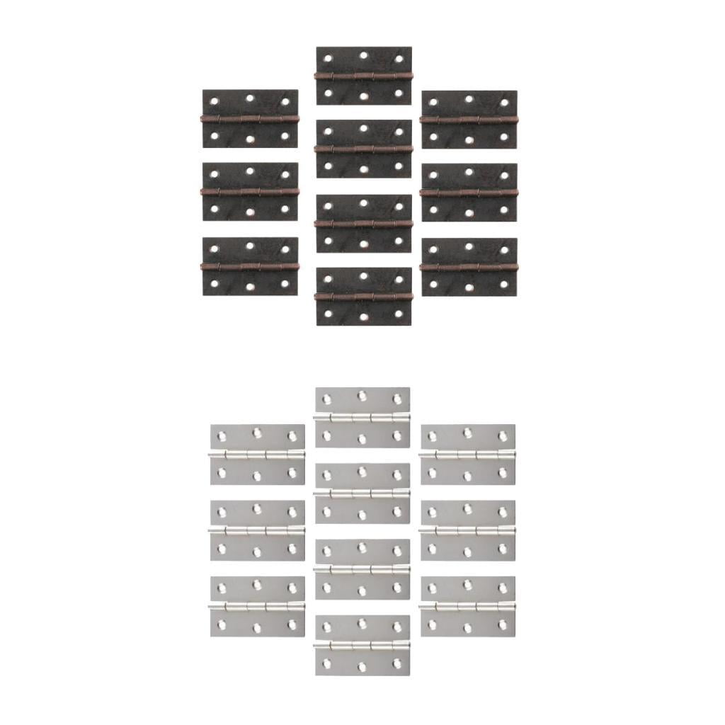 10 Metal Hinges Closing Hinge Connectors for Closet Cabinets - Walmart.com