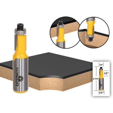 Yonico 2" Height X 1/2" Diameter Flush Trim Router Bit - 1/2" Shank ...
