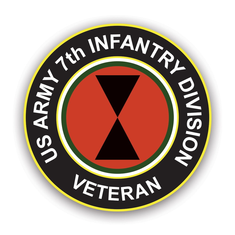7th US Army Infantry Division Veteran Sticker Decal - Self Adhesive ...