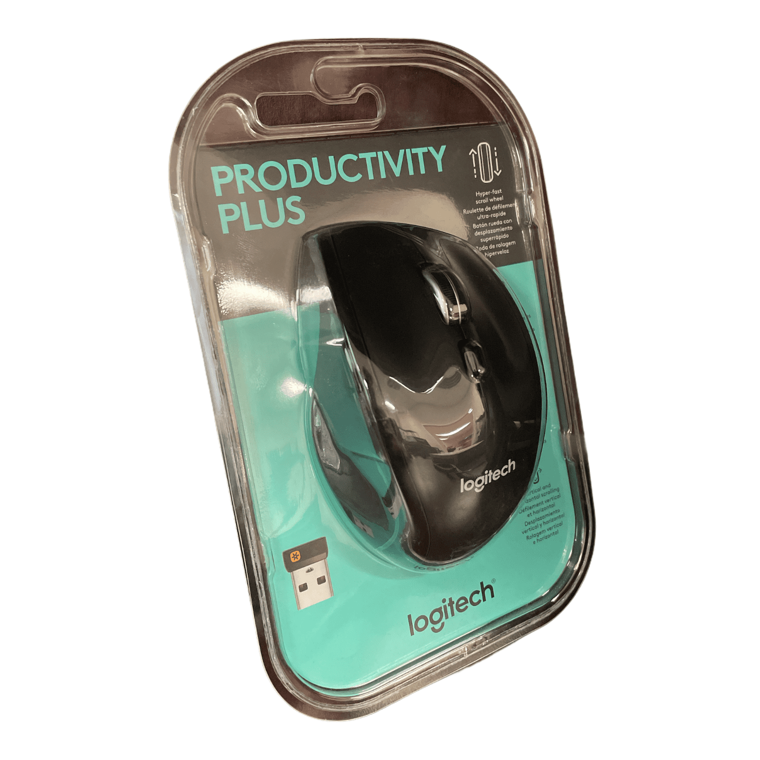 Logitech Productivity Plus Wireless Mouse, 910-005746, Black, Includes ...