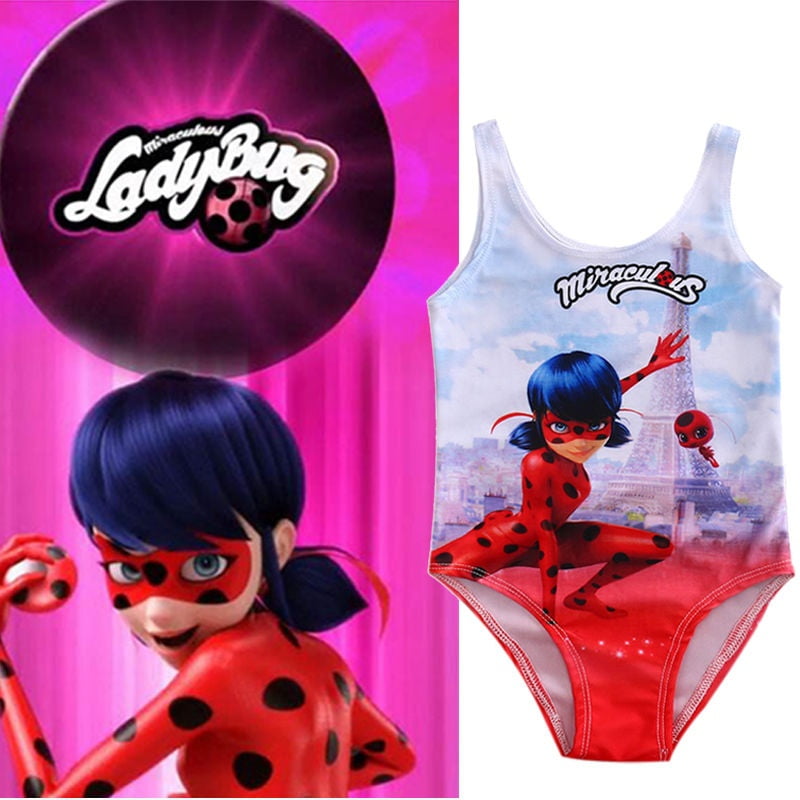 Canis - Miraculous Ladybug Girls Swimming Costume Bikini Set Bathing ...