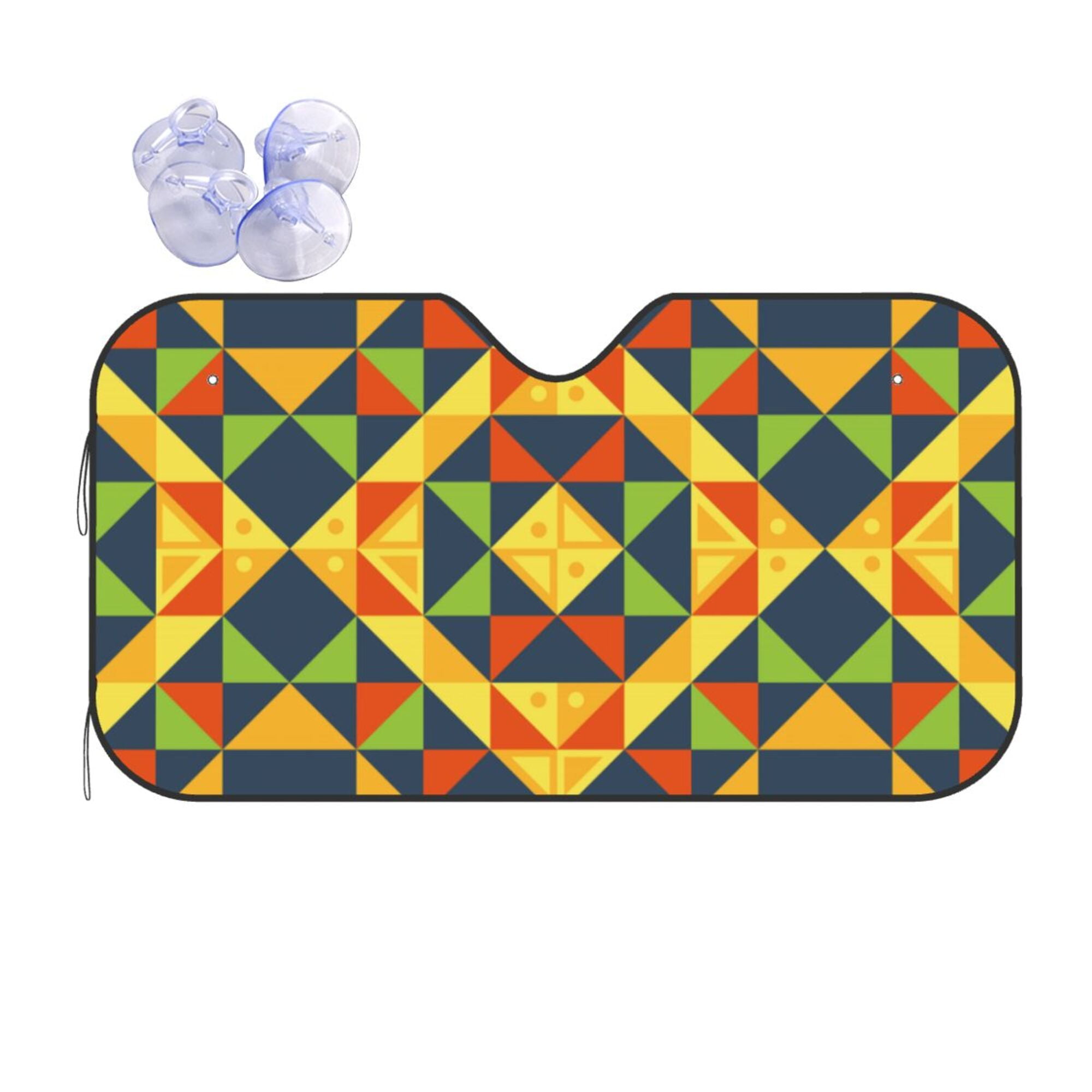 XMXY Car Sun Shade Windshield, Square Triangle Geometry Automotive ...