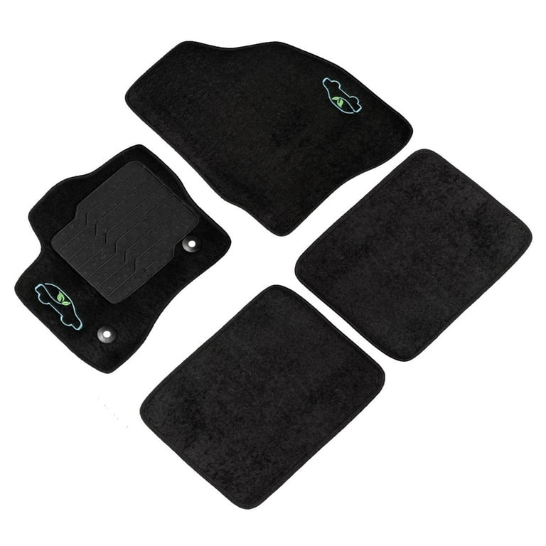 Carpet Floor Mats for 2010 to 2019 Ford Taurus with Non Slip Heel Pad and Safety Hooks Front and Rear ecoMats