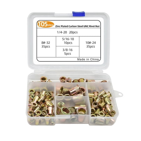 Maytalsory 105 Pieces/Set Flat Head Insert Nut Replacement ...
